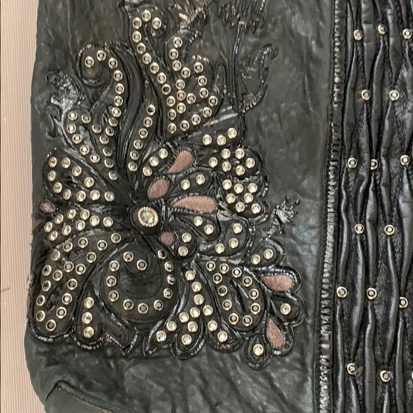 Kippys | Bags | Extra Large Kippys Swarovski Leather Black Bag | Poshmark